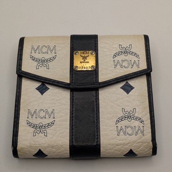 MCM | Accessories | Vintage Mcm White Fold Wallet | Poshmark